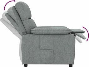 Polohovací křeslo tmavě šedé textil 289663
