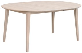Bělený dubový rozkládací jídelní stůl Rowico Sundin, 120/165/210 cm