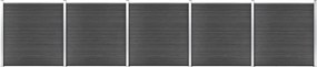 vidaXL Zahradní plot WPC 872 x 186 cm [3070432] Barva: Černá