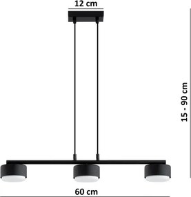 Brilagi - LED Lustr na lanku MONO 3xGX53/30W/230V černá