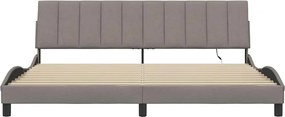 Rám postele bez matrace Hanko taupe 200 x 200 cm textil 3310486