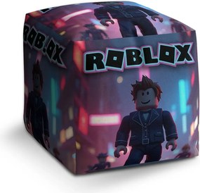 Sablio Taburet Cube ROBLOX Neonové město - 50x50x50 cm