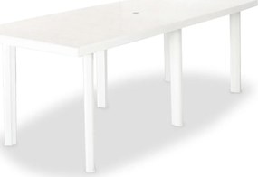 vidaXL Zahradní stůl 210 x 96 x 72 cm plast [43596] Barva: Bílá