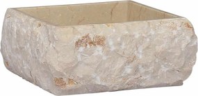 Umyvadlo krémové 30 x 30 x 13 cm mramor 149174