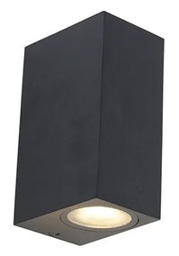 Set van 3 smart wandlampen zwart 2-lichts IP44 - Baleno