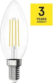 EMOS LED žárovka Filament Candle 3,4W E14 / Žárovka / náhrada za 40W /