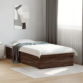Rám postele se zásuvkami hnědý dub 75 x 190 cm kompozitní dřevo 3280446