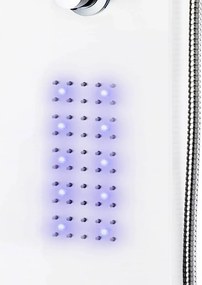 Sprchový panel set hliníkový 20 x 44 x 130 cm bílý 142995