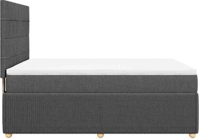 Box spring postel s matrací tmavě šedá 160x200 cm textil 3292108