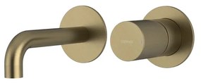 Sapho Sapho, ULTRATAP 2-prvková podomítková umyvadlová baterie, hubice 16cm, zlato mat, UT118TG