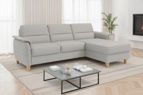 XXXLutz ROHOVÁ SEDAČKA, kůže, světle šedá Sit & More - Sedací soupravy - 000144033279