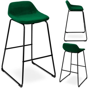 Barová židle Sligo Velvet zelená - 2 kusy