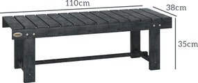 Outsunny zahradní lavice pro 2 osoby, venkovní lavice s latěmi z smrkového dřeva, rustikální styl, lavice pro terasu, patio a dvůr, nosnost 250 kg, 1…