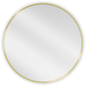 Mexen Loft, kulaté koupelnové zrcadlo 75 cm, barva rámu zlatá lesklá, 9850-075-075-000-50