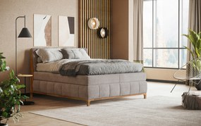 XXXLutz POSTEL BOXSPRING, 180/200 cm, pískové barvy Livetastic - Manželské postele - 000840004734