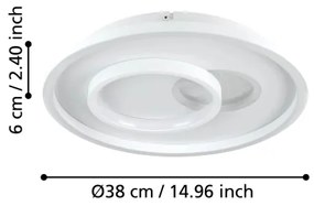 Eglo 901246 - LED Stropní svítidlo TIRIOLO 1xLED/14W/230V + 1xLED/8,5W bílá