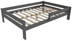Dětská postel se zábranou VMK006C KIDS (Barva dřeva: barva šedá, Rozměr: 120 x 200 cm)