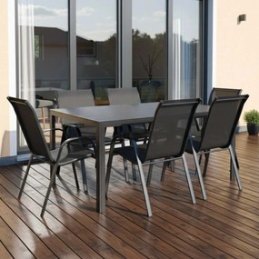 Vikio Venkovní zahradní set 140x80 pro 6 osob DK304-140 antracit