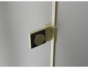 Mexen, Mexen Lunar-B Otočné levé sprchové dveře 60 cm, transparentní, broušené zlaté - 832-060-000-55-00-L