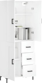 Skříň highboard bílá 69,5 x 34 x 180 cm kompozitní dřevo 3196011