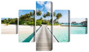 Vícedílný obraz Pohled Na Tropický Ostrov Nedostatek Nedostatek Přírodní plátno 200x120