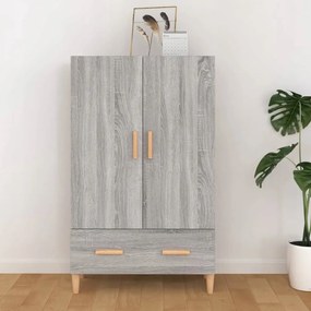 Highboard Černý 70 X 31 X 115 Cm Kompozitní Dřevo Šedá sonoma