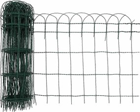 Zahradní plot práškované železo 25 x 0,65 m 141074