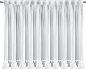 VÁNOČNÍ ZÁCLONA NA PÁSCE FLAKE 350X160 CM BÍLÁ