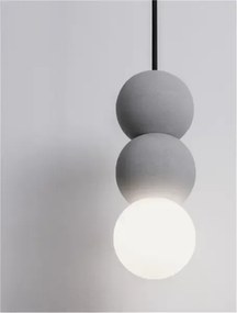 LED šedá designová svítilna Zero