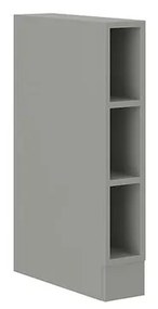 Skříňka dolní otevřená s poličkami Multiline 15 D OTW BB, Barva: šedý mat