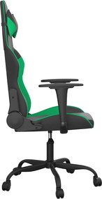 Herní židle černá a zelená umělá kůže 3143644