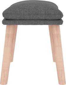 Podnožka světle šedá 45 x 29,5 x 35 cm textil 341424