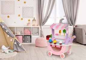 ECOTOYS Dřevěné edukační chodítko Ice Cream