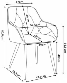 Sada dvou jídelních židlí DIAMANT sametové, tyrkysové/černé nohy (2 ks)