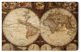 Obraz Stará Mapa Světa Nedostatek Nedostatek Plátno Canvas 120x80