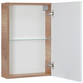 BPS-koupelny Koupelnová doplňková skříňka horní Swing WOC H 40, bílá/dub country