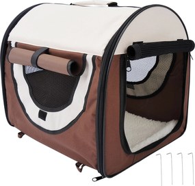 Skládací transportní batoh pro psy PawHut s polstrováním, voděodolná taška Oxford 46 x 36 x 41 cm | Aosom