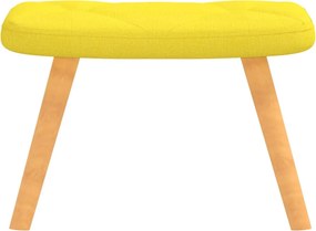 Relaxační křeslo se stoličkou hořčicově žluté textil 327541