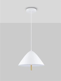 Bílé kovové LED závěsné svítidlo s kovovým stínidlem ø 40 cm Oros – Nova Luce