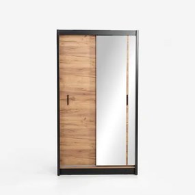 Zrcadlová šatní skříň s posuvnými dveřmi MALI 120 cm