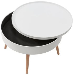 modernHOME Kulatý konferenční stolek s úložným prostorem, 60 cm