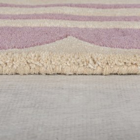 Flair Rugs, Ručně všívaný kusový koberec Lois Scallop Purple, 160x230, fialová, chodba / předsíň