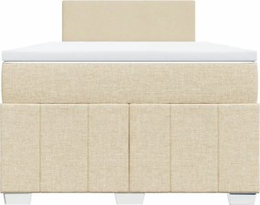 Box spring postel s matrací krémová 120x190 cm textil 3289305