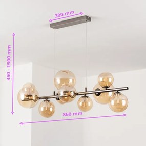 Brilagi - LED Lustr na lanku MILLA 10xG9/3W/230V lesklý chrom/zlatá