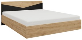 Manželská postel 165 cm Avain (dub + černá). 1087304