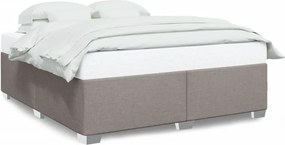 Rám postele bez matrace taupe 200 x 200 cm textil 3284503
