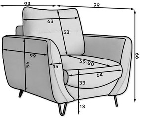 Křeslo Silva - Nube 35