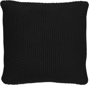 Polštář Nordic Knit z organické bavlny 50 x 50 cm černý