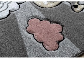 Dětský kusový koberec Jednorožec šedý 80x150cm