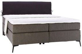 XXXLutz BOXSPRINGOVÁ POSTEL, 180/200 cm, textil, antracitová, černá Hom`in - Postele boxspring - 000298004201